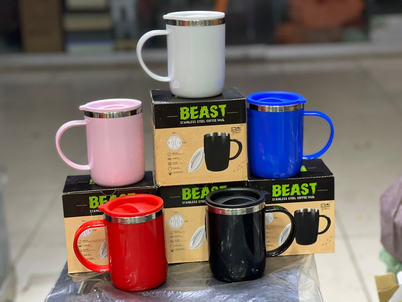 Stainless Steel Hot Cold Coffee Mug With Air Tight Lid (random color ...